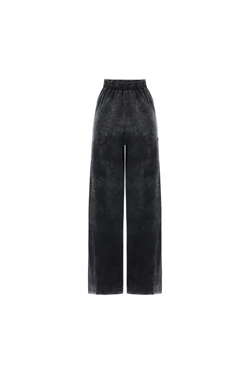 PCFG Pure Cotton Free Heaven Acid Wash Sweatpant - Black