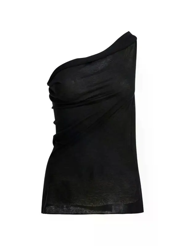 Rick Owens One-shoulder Draped Top - Black