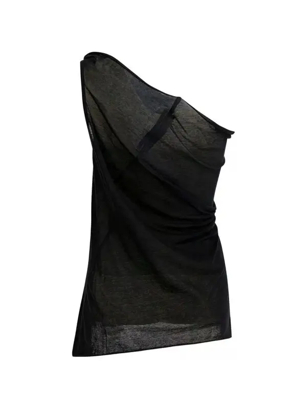 Rick Owens One-shoulder Draped Top - Black