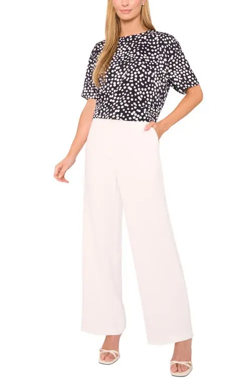 Halogen Polka Dot Crepe Top
