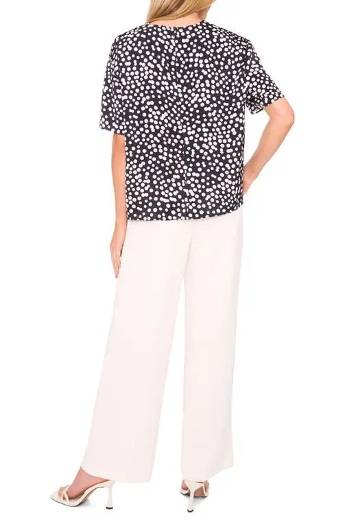 Halogen Polka Dot Crepe Top