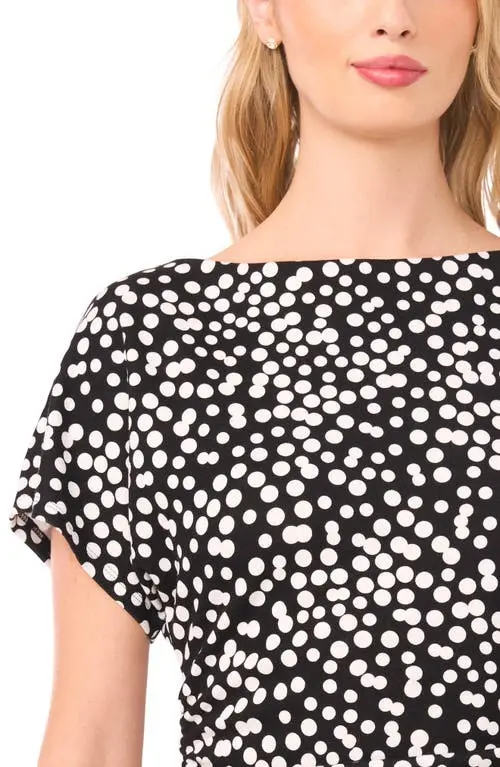 Halogen Shirred Dolman Short Sleeve Ponte Top