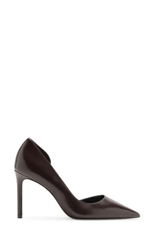 Mango Half D'orsay Stiletto Pumps - Chocolate