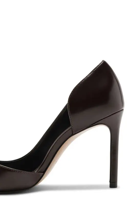 Mango Half D'orsay Stiletto Pumps - Chocolate