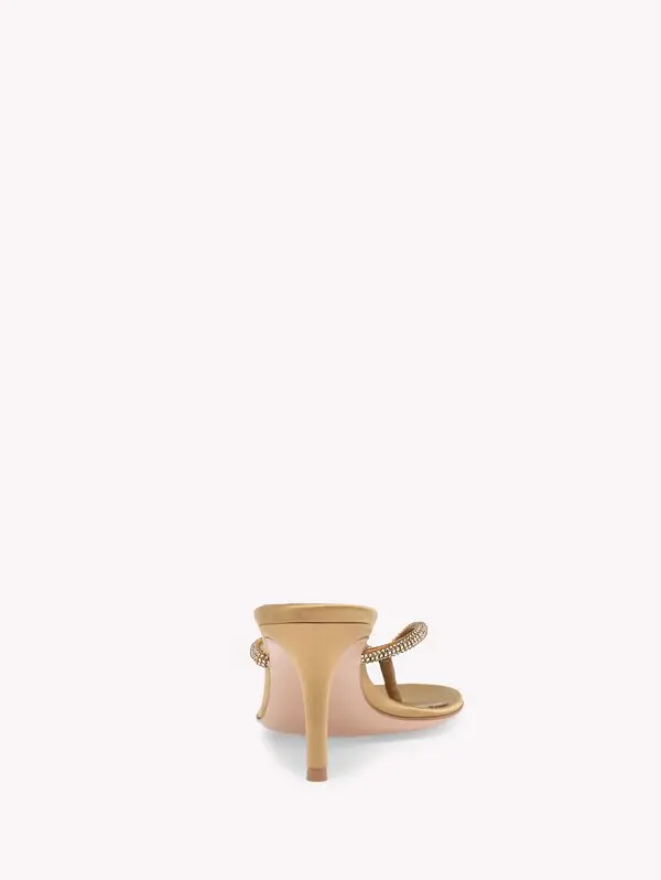 GIANVITO ROSSI India Suede Thong Sandals - Gold - Suede Leather