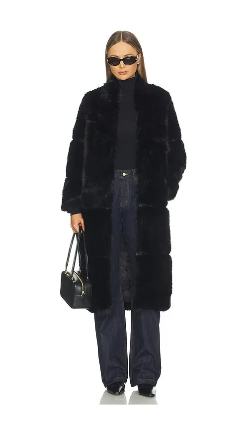 Apparis Sylke Sable Coat - Black