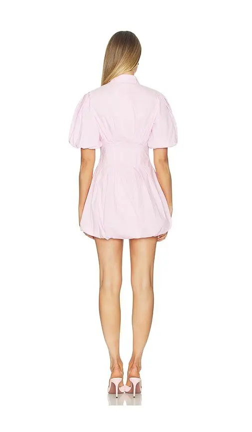 Simkhai Cleo Balloon Pintuck Mini Dress - Pink