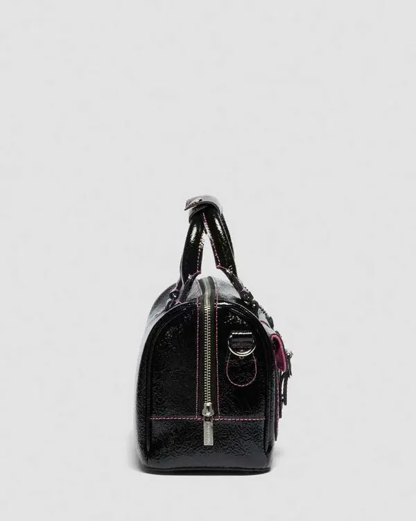 Dr. Martens Top Handle Distressed Patent Leather Bag - Black
