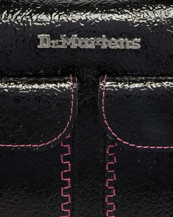 Dr. Martens Top Handle Distressed Patent Leather Bag - Black