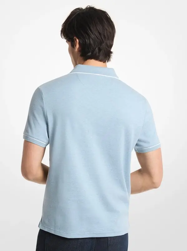 Michael Kors Gramercy Cotton Polo Shirt In Size By - Grey