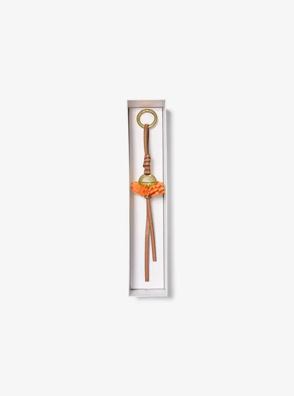 Michael Kors Leather Bag Charm - Orange