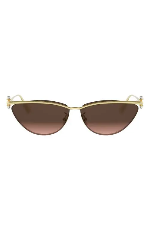 Dior Tribales B2u 61mm Cat Eye Sunglasses - Shiny Gold Dh/roviex
