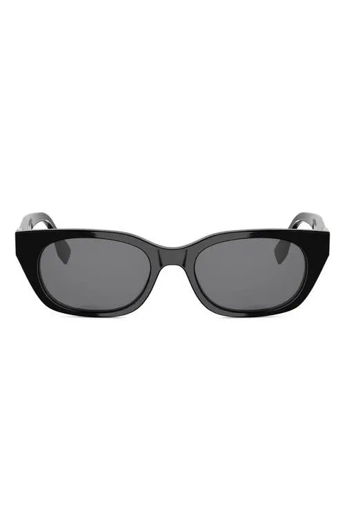 Fendi Forever Cat Eye Sunglasses - Shiny Black/smoke