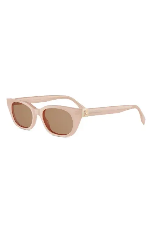 Fendi Forever Cat Eye Sunglasses - Shiny Pink/brown