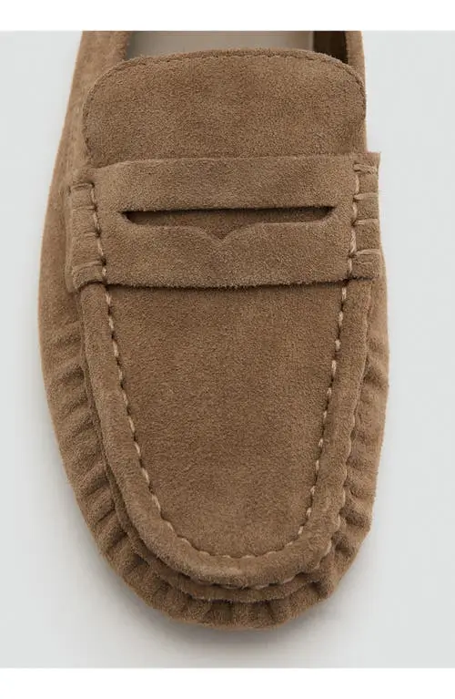 Mango Suede Penny Loafer