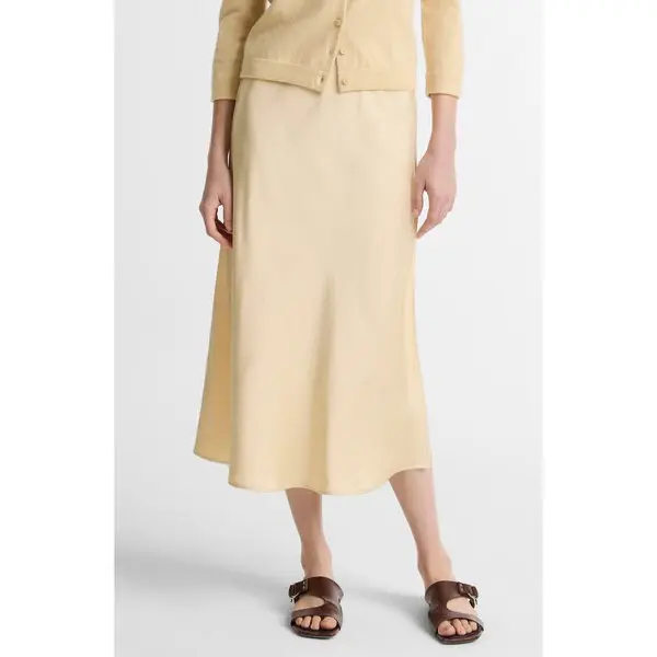 Vince Satin Slip Skirt - Chamomile