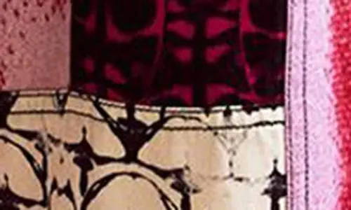 Desigual Mix Print Straight-leg Pants - Red