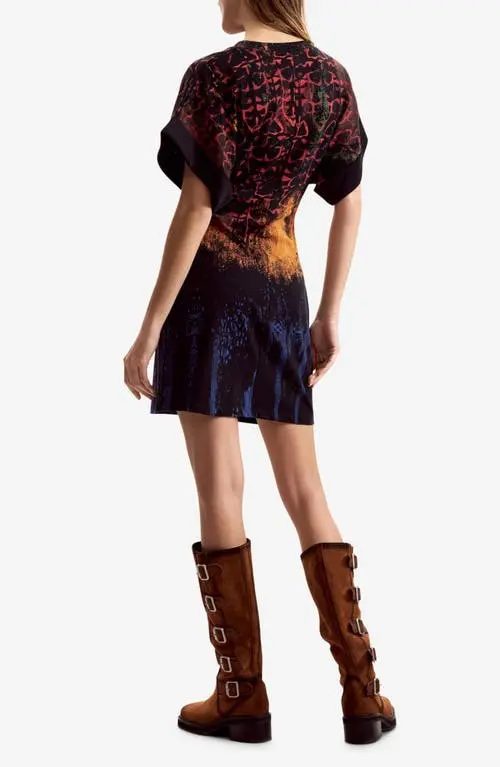 Desigual Printed T-shirt Minidress