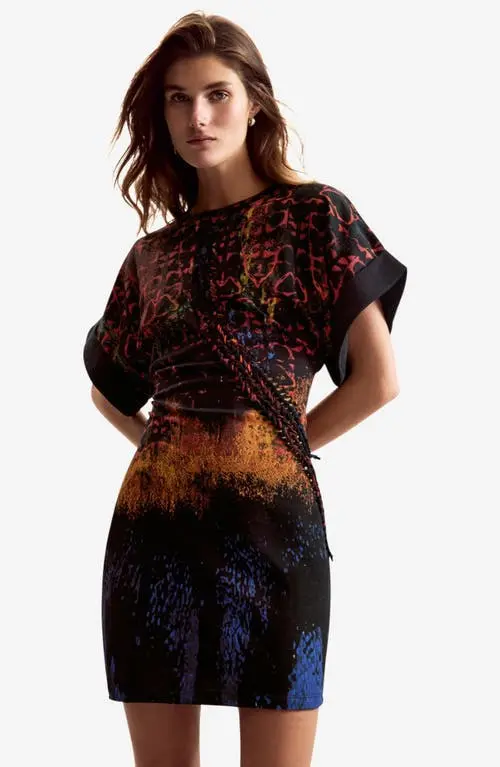 Desigual Printed T-shirt Minidress