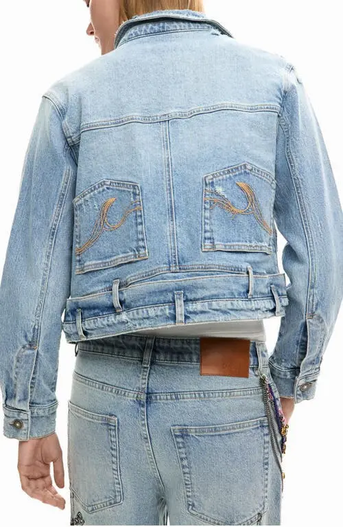 Desigual Embellished Denim Trucker Jacket