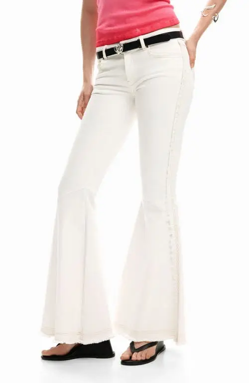 Desigual Embroidered Flare Jeans