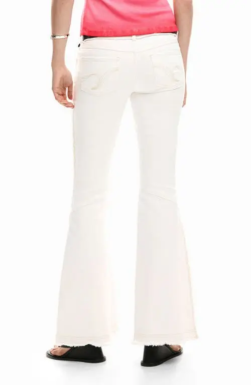 Desigual Embroidered Flare Jeans
