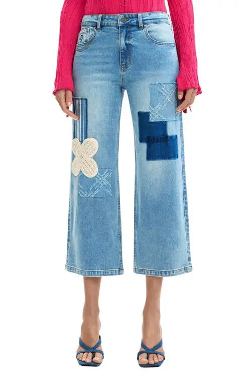 Desigual Patchwork Crop Jeans