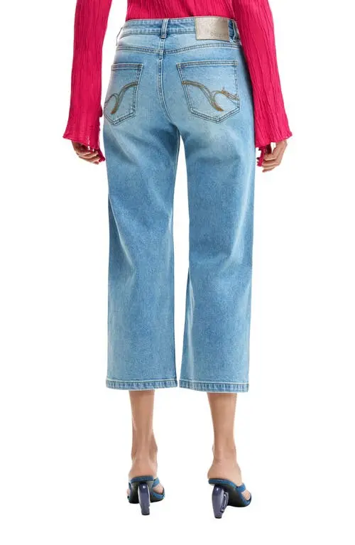 Desigual Patchwork Crop Jeans
