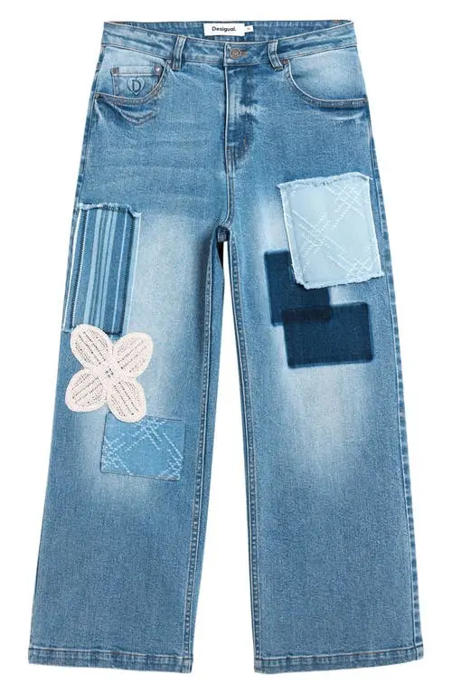 Desigual Patchwork Crop Jeans
