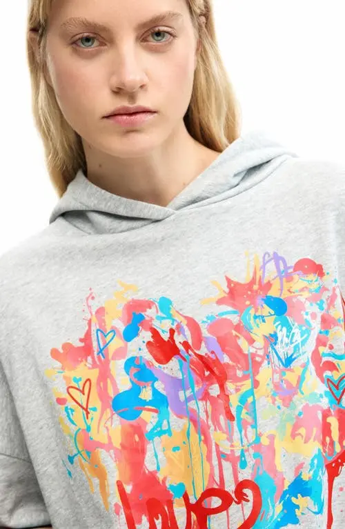 Desigual Mickey Mouse Graphic Fleece Hoodie