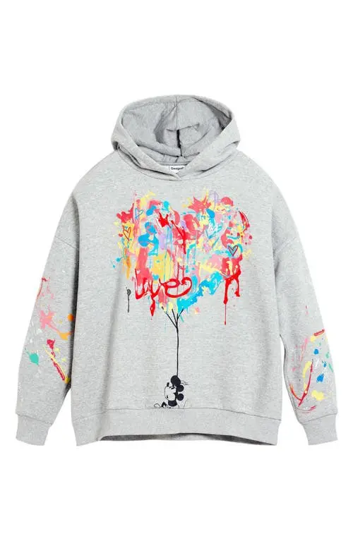 Desigual Mickey Mouse Graphic Fleece Hoodie