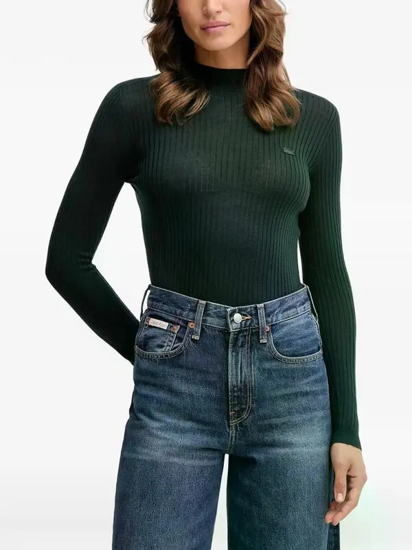 Lacoste Ribbed Long-sleeve Sweater - Green