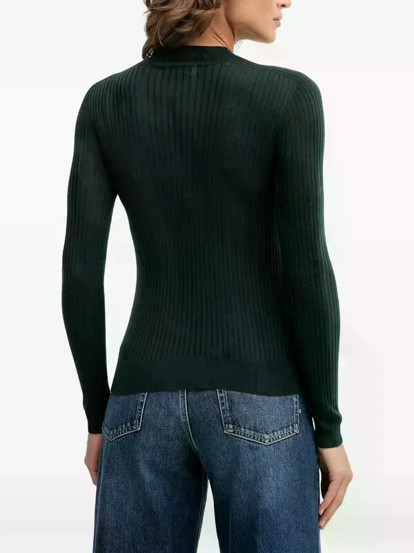 Lacoste Ribbed Long-sleeve Sweater - Green