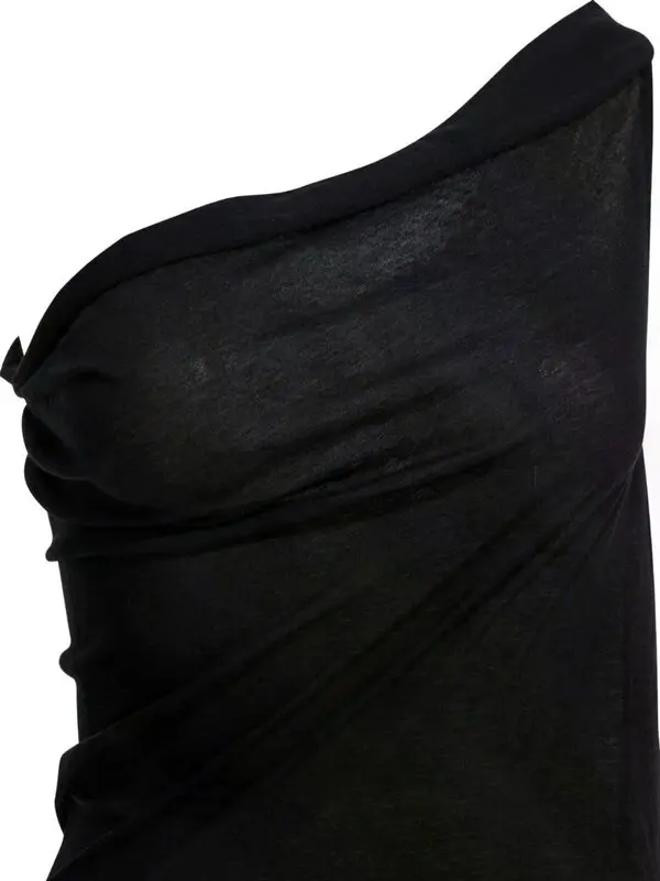 Rick Owens One-shoulder Draped Top - Black