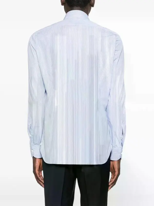 LUIGI BORRELLI Striped Buttoned Shirt