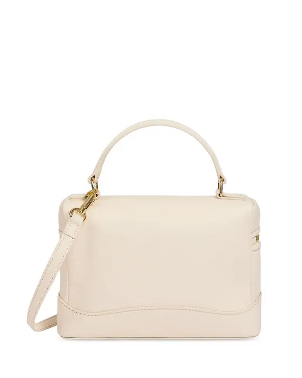 Sandro Grained Leather Tangolino Bag - Ecru