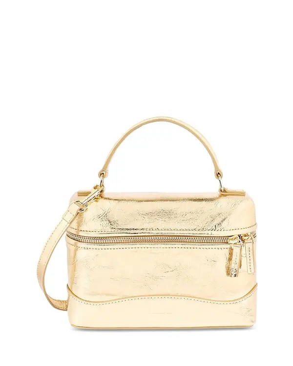 Sandro Tangolino Metallic Leather Bag - Gold