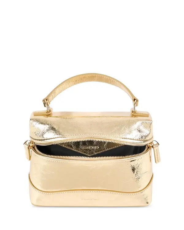 Sandro Tangolino Metallic Leather Bag - Gold