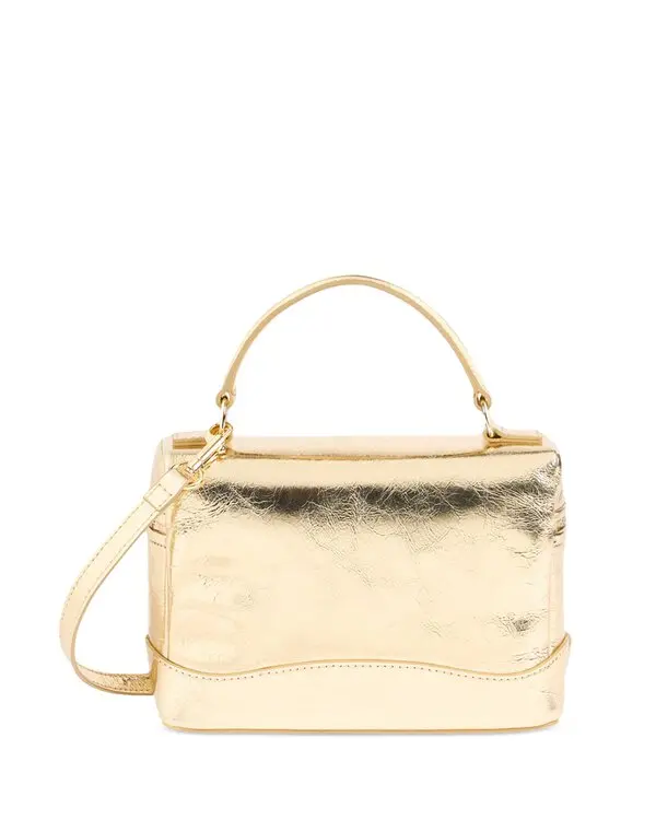 Sandro Tangolino Metallic Leather Bag - Gold