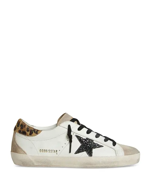 GOLDEN GOOSE Super Star Leather Low Top Sneakers - White/black