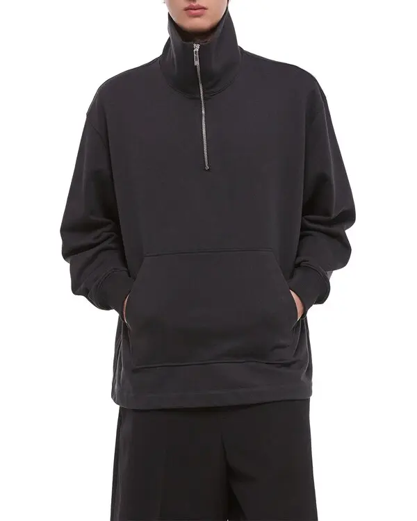 Helmut Lang Quarter Zip Sweatshirt - Vintage Black