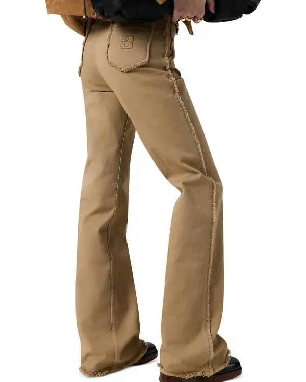 Gerard Darel Anna Fray Trim Flared Pants