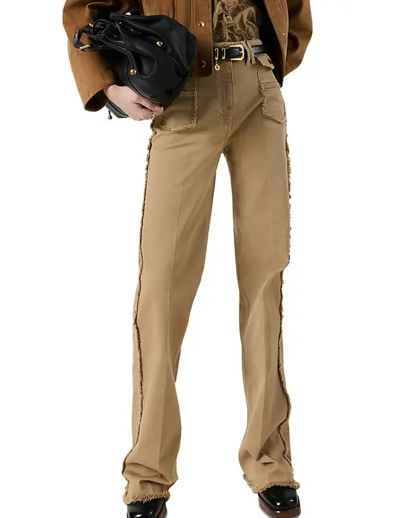 Gerard Darel Anna Fray Trim Flared Pants