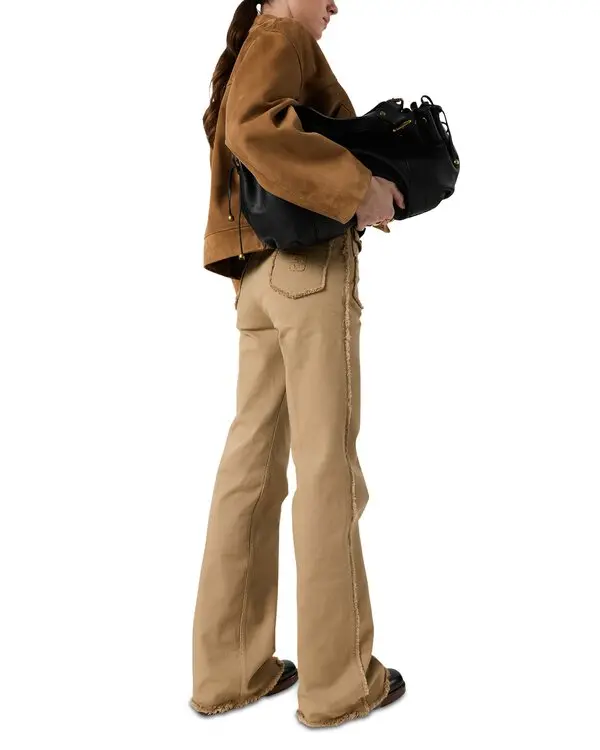 Gerard Darel Anna Fray Trim Flared Pants