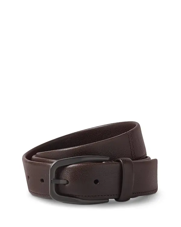 Zegna Leather Belt - Dark Brown