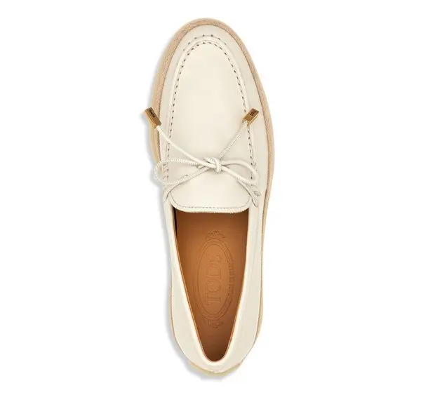 TOD'S Leather Espadrille Loafers