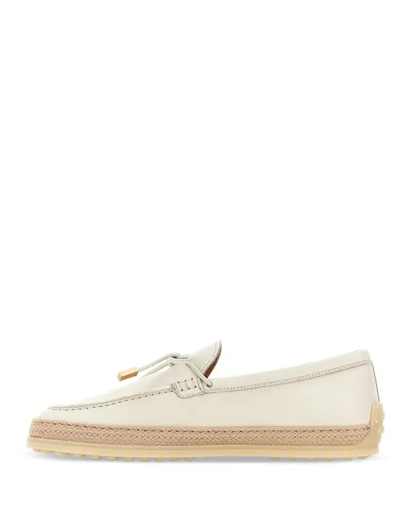 TOD'S Leather Espadrille Loafers