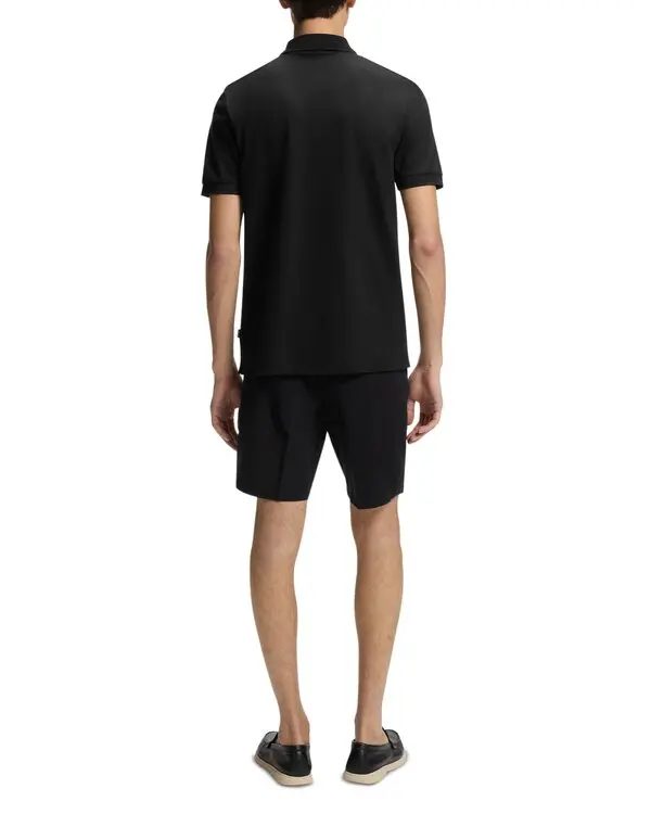 BOSS H Paras Quarter Zip Polo Shirt - Black