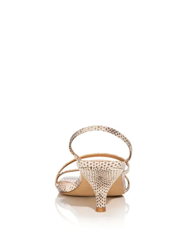 Aqua Flona Strappy Sandals - Brown Snake
