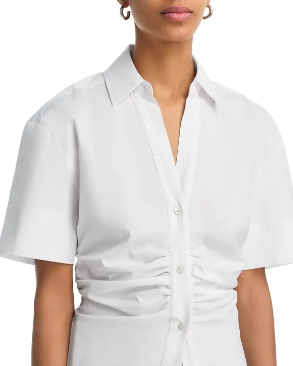 Veronica Beard Devra Short Sleeve Top - White